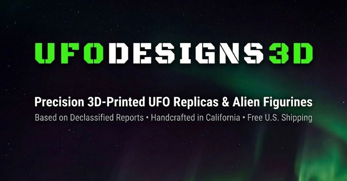 UFODesigns3D — Precision 3D-Printed UFO Replicas & Alien Figurines